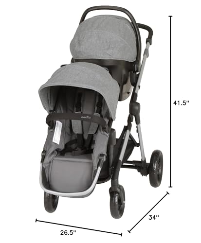 Evenflo Pivot Xpand Modular Travel System with SafeMax Infant Car Seat