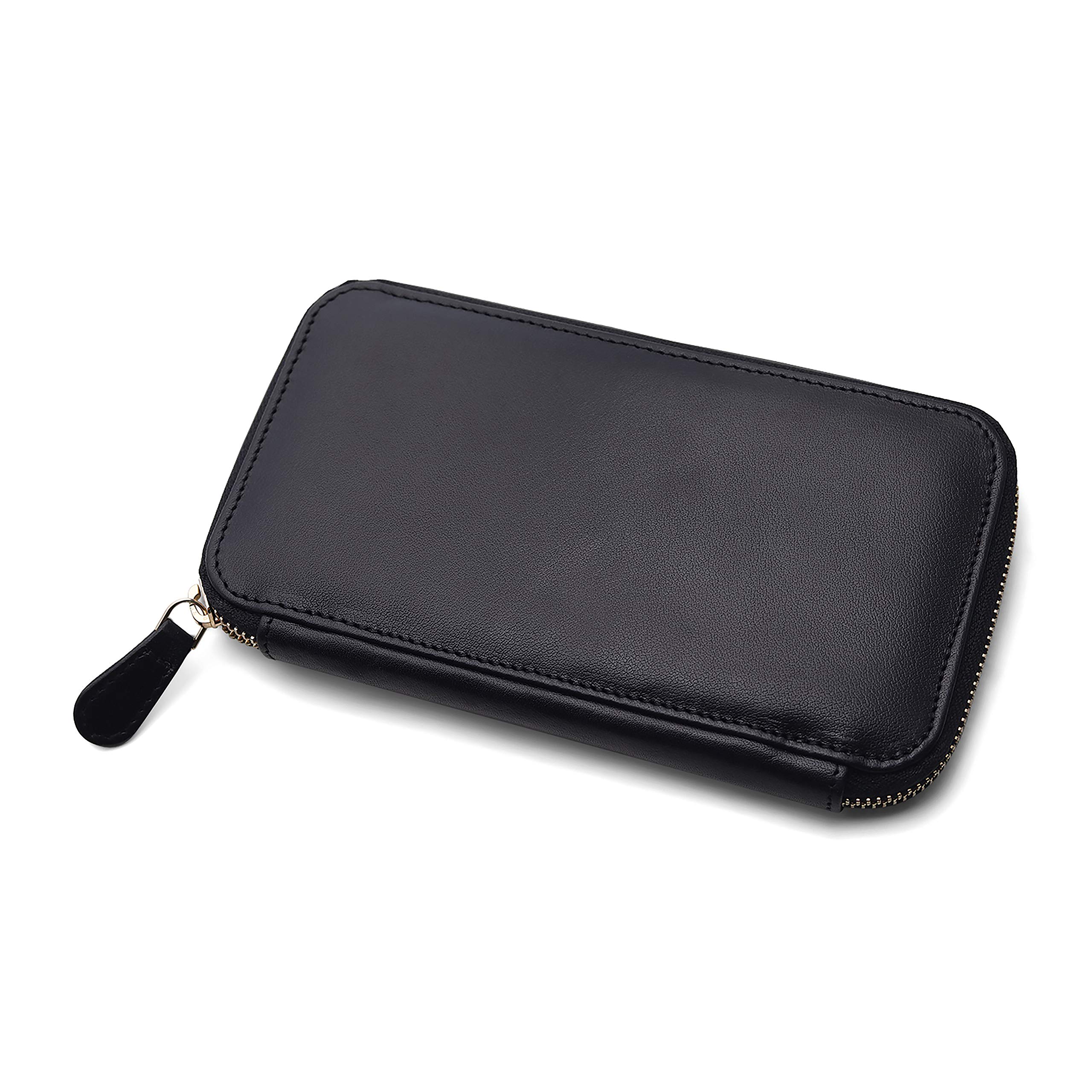 ALLONSI Womens Leather Wallet Purse|Slim Wallet for Women|RFID Block|Black Wallet Women