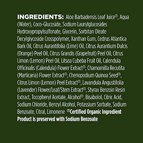 Avalon Organics Bath & Shower Gel, Refreshing Lemon, 12 Oz