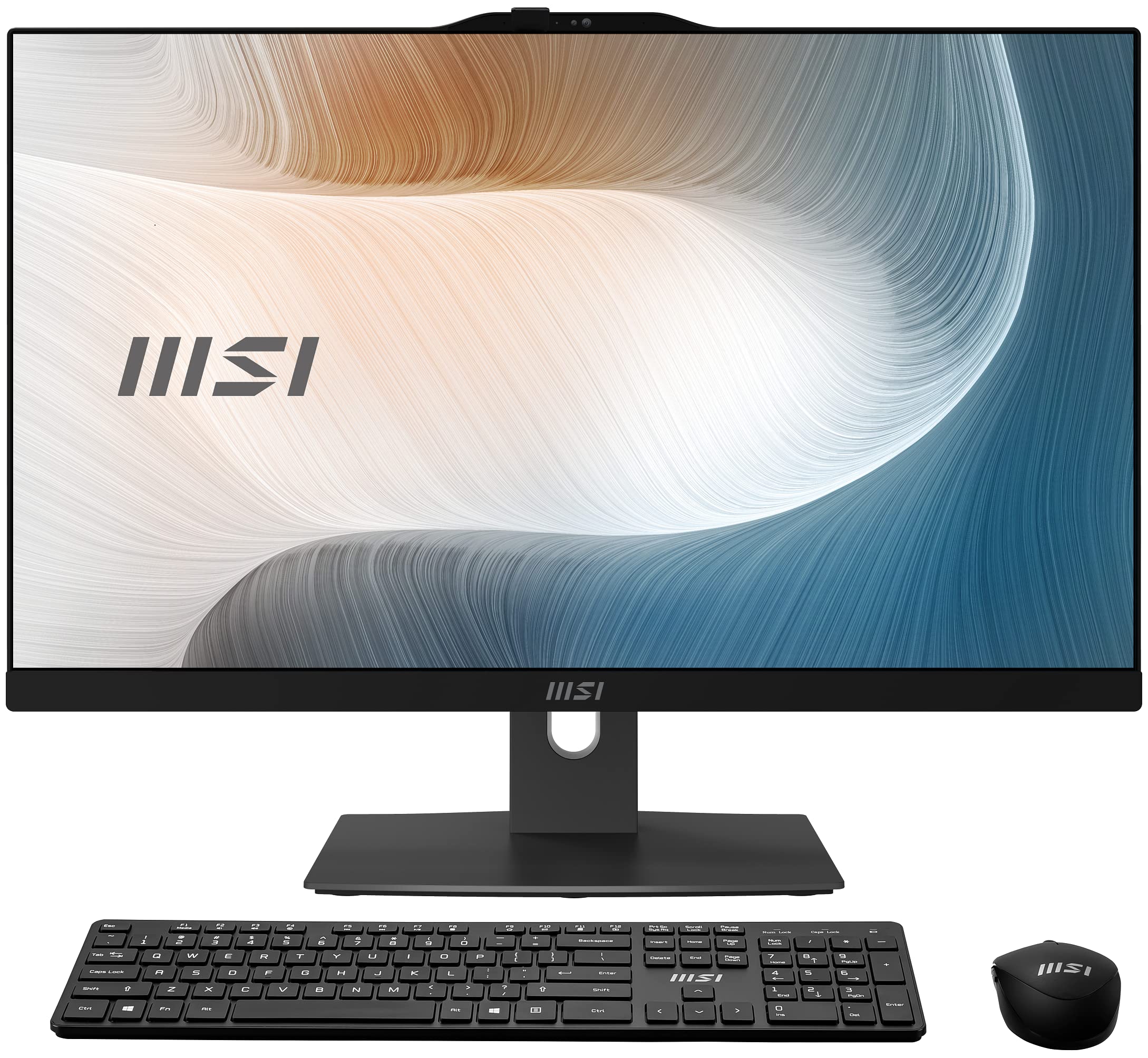 2022 MSI Modern AM242TP 12M-054US (i5-1240P, 8GB RAM, 256GB NVMe SSD, 23.8" FHD Touchscreen, Windows 11) All-in-One Computer Desktop - Black