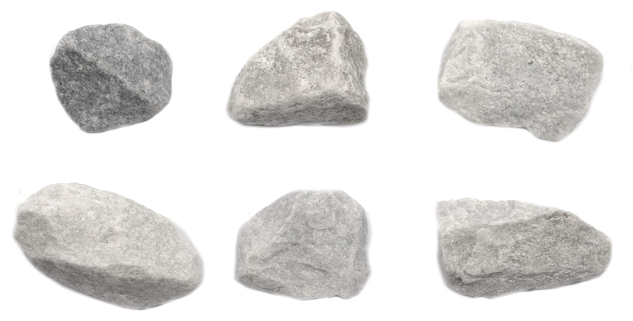 EISCO 6PK Coarse White Marble, Metamorphic Rock Specimens - Approx. 1" - Geologist Selected & Hand Processed - Great for Science Classrooms - Class Pack