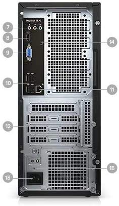 Dell Inspiron 3671 Desktop Computer, Intel Hexa-Core i5-9400 Processor, 12GB DDR4 RAM, 256GB PCIe SSD, WiFi, Bluetooth 4.0, VGA, HDMI, Black, Windows 10