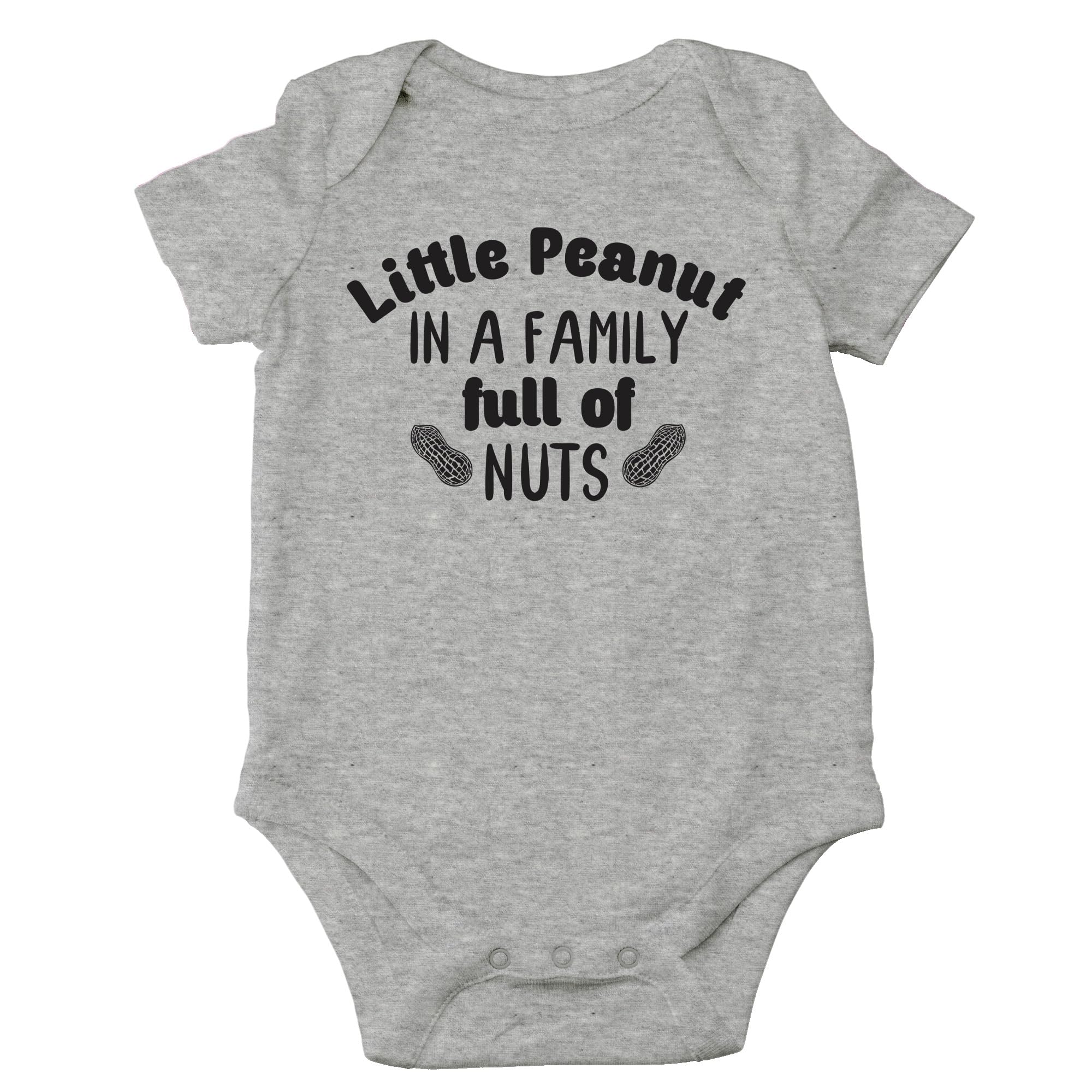 CBTwear Little Peanut Baby Bodysuit - Adorable Boy Girl Romper Clothing Funny Cute Infant Outfit Unisex (6 Months, Heather Grey)