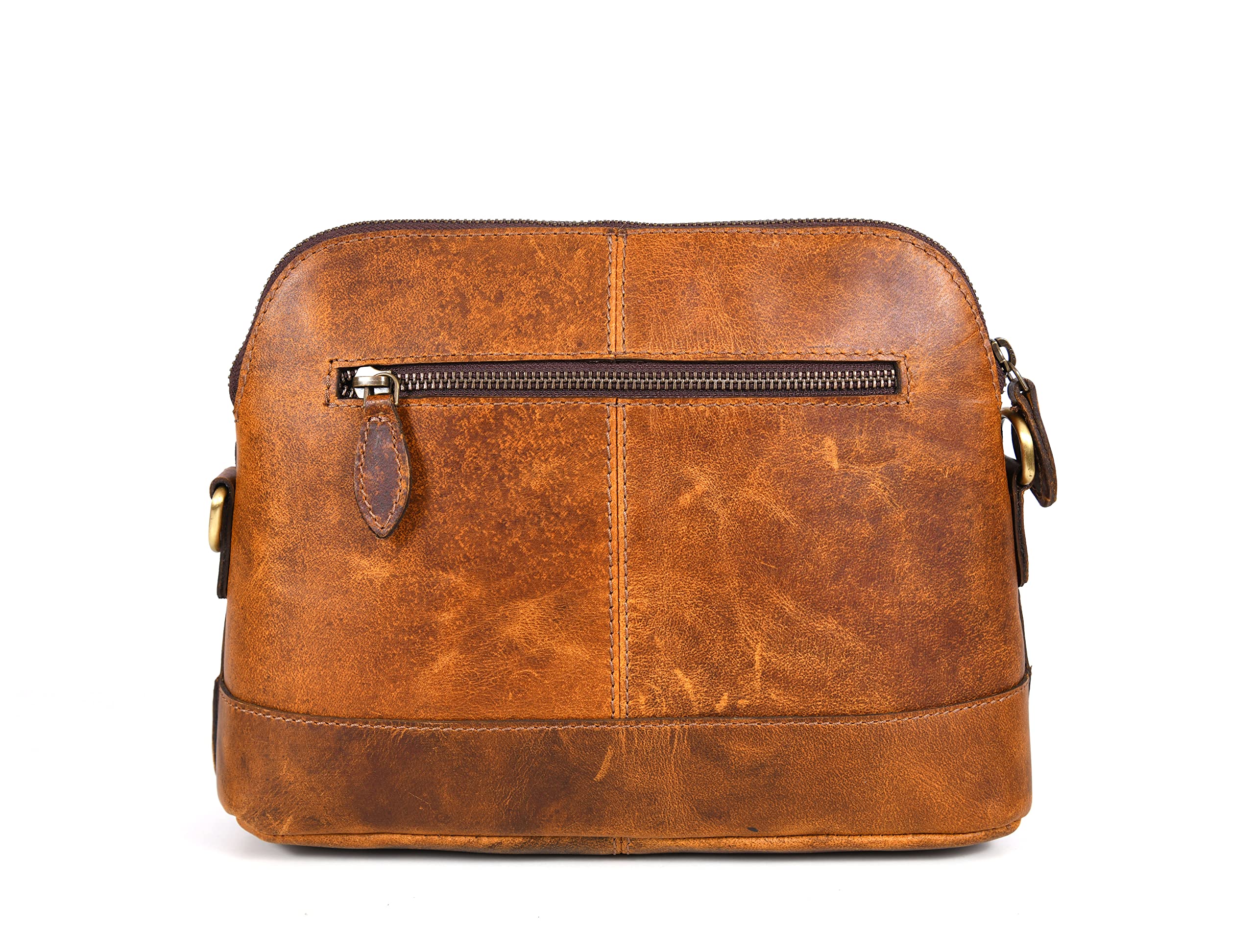 Aaron Leather Goods Crossbody Handbag for Women Genuine Leather (Medallion)