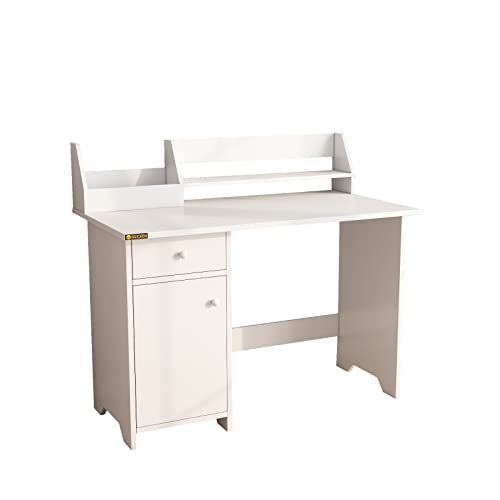 ALISENED Computer Desk with Drawers and Hutch,Small Home Office Desk,Wood Desk Executive Desks with Storage Shelf, Writing Desk with File Drawer for Bedroom Small Space
