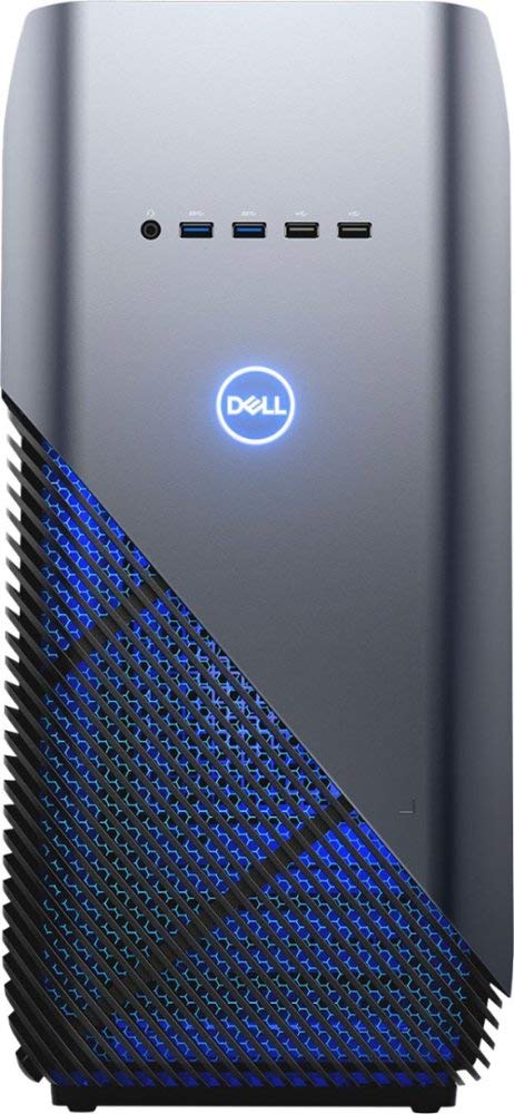 Dell Inspiron Gaming PC Desktop AMD Ryzen 7 2700 Processor, 16GB DRAM, 1TB HDD, AMD Radeon RX 580 4GB GDDR5 Graphics Card, Windows 10 64-bit, Blue LED, Model Number: i5676-A696Blu