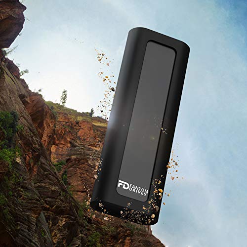 Fantom Drives External SSD 1TB - 1050MB/s Read and Write, USB C and USB A, NVMe, Fortified by Aluminum and Silicone Bumper, Extreme Mini, UCX-1000N