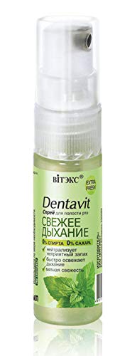 Bielita & Vitex Dentavit Oral Spray Fresh Breath, 15 ml with Clove Bud Extract, Menthol, Witch Hazel Extract, Myrrh Extract, Cinnamon Extract, Peppermint Oil