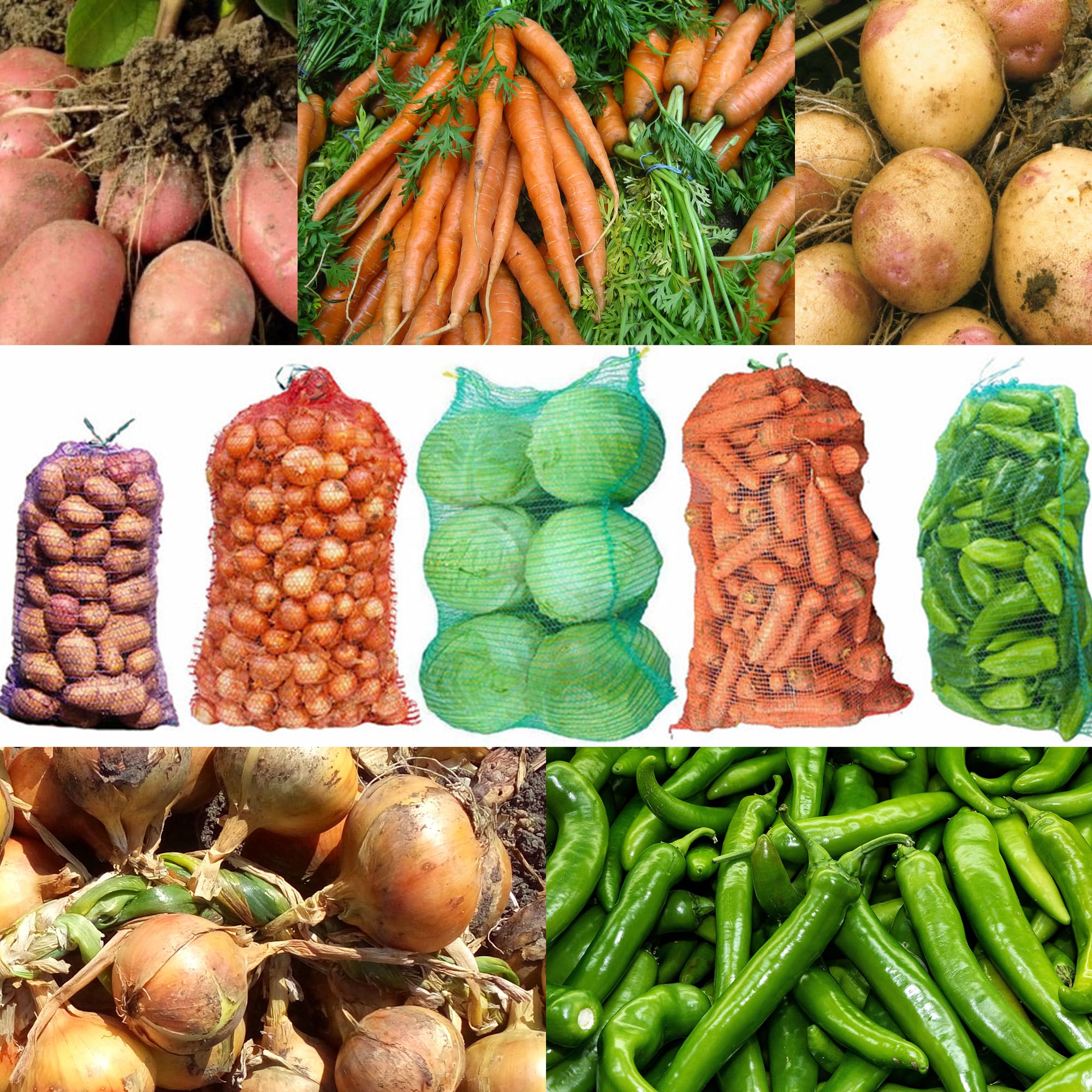 24 Pack 20'' x 14'' Mesh Onion Bags, Reusable Drawstring Fresh Produce Storage Bags for Onions, Vegetables, Potatoes, Citrus, Crawfish Firewood