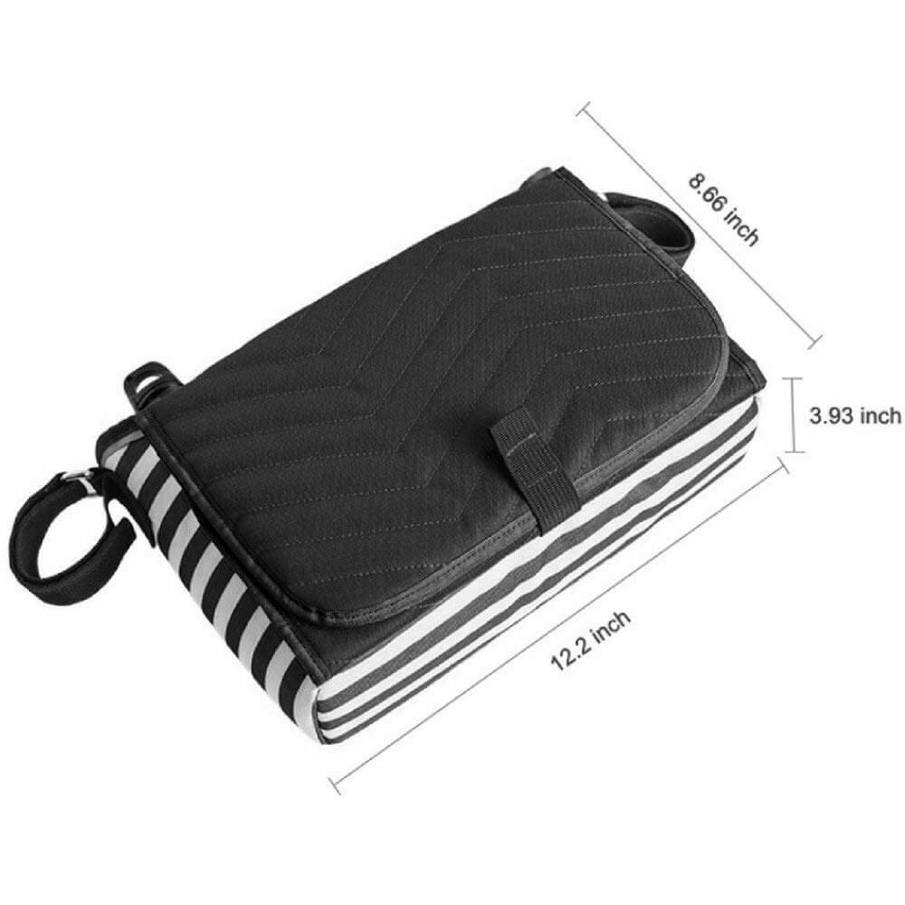 Baby Stroller Organizer Bag for Mom also Converts to a Stylish Shoulder Bag | BONUS Changing Pad | TWO Cup Holders | Mesh Pocket for iPhones, iPads, and Secret Compartment for your Wallets and Keys