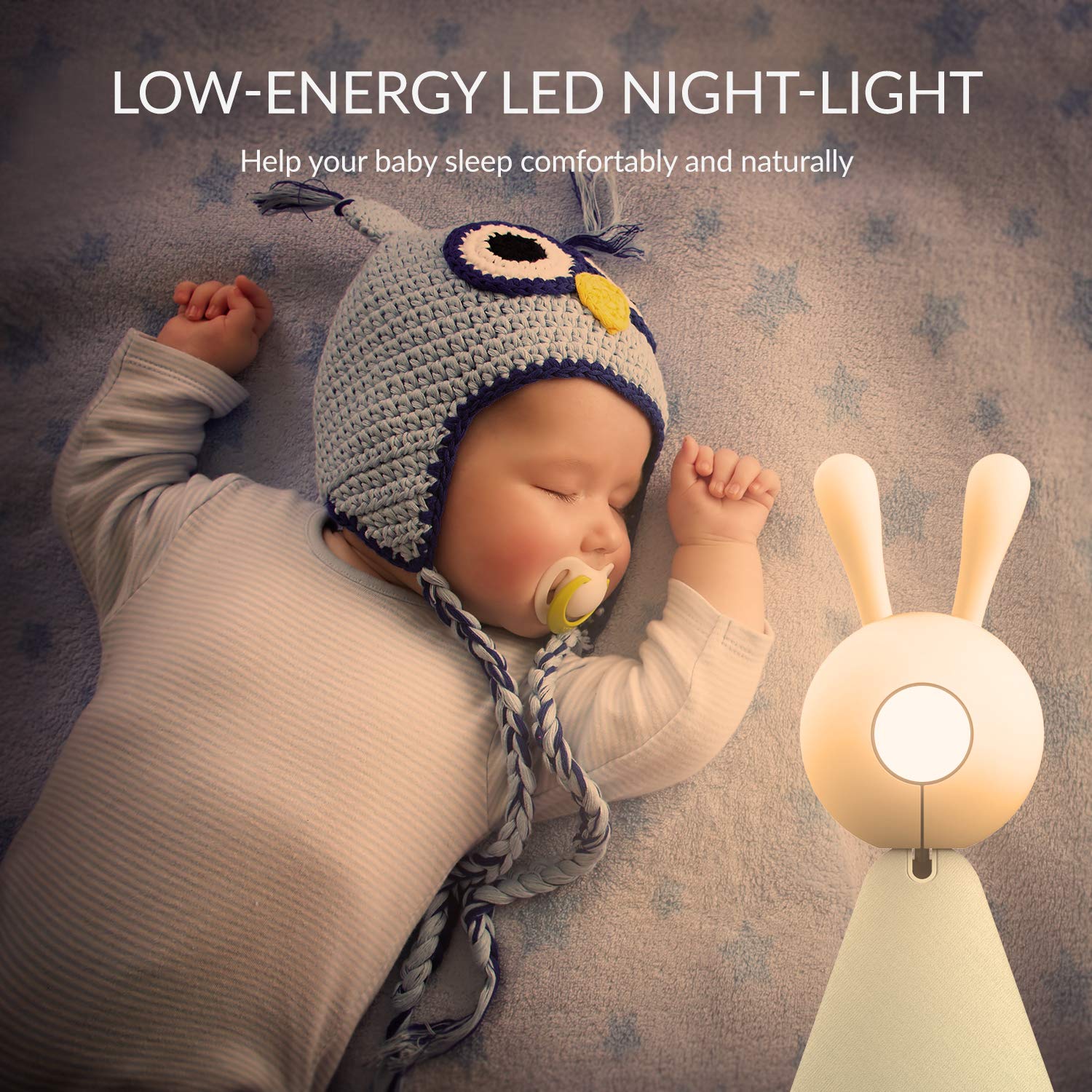 Kami Baby Monitor with 2 Cameras Audio Video Smart, WiFi Smartphone Home app, Night Vision, Night Light, Temperature/Humidity/Crying Detection, 2-Way Audio Works with Alexa Twin 2 Pack
