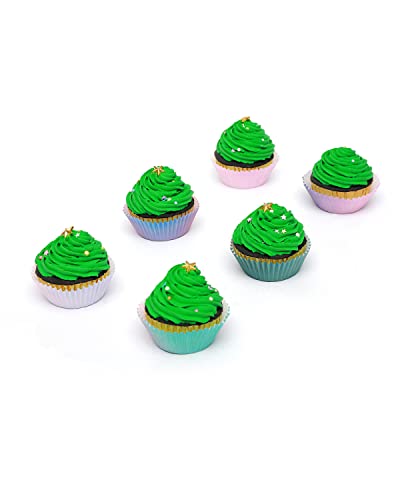 300-Count Cupcake Liners Standard Disposable Cupcake Cups 6 Design Cupcake Papers Baking Cups Cupcake Wrappers (Standard Size) qiqee For Housewarming