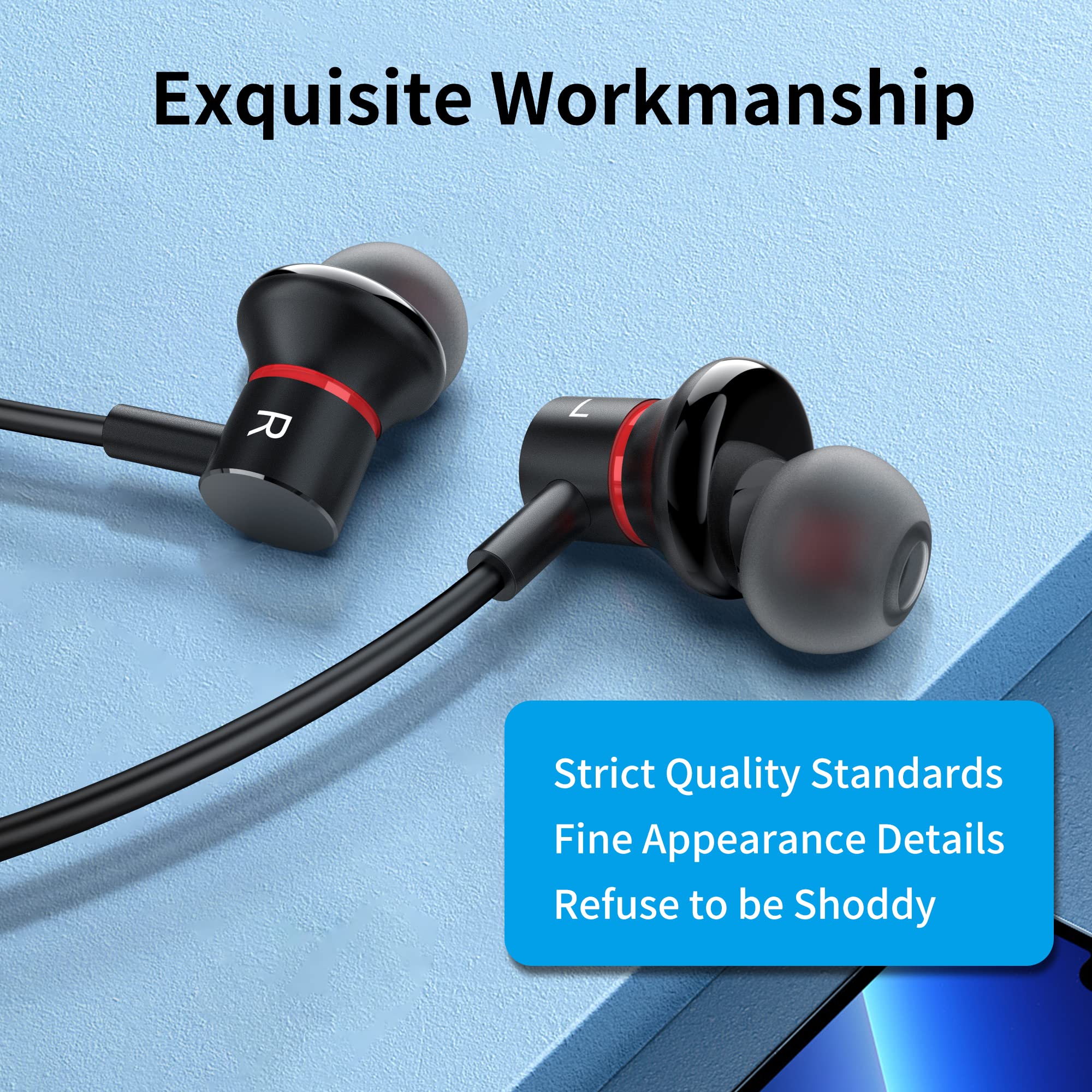 AGVEE 32Bit 384Khz Digital USB-C Headphones, Type-C Earbuds Noise Cancelling in-Ear Wired Earphone with Mic for Samsung S21 S20, Note 20 10, iPad Pro 2020 2018, Pixel 5 4 3 2 XL, Black