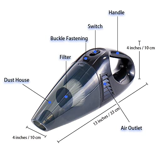 Arbutin Car Vacuum Cleaner,Updated Version Handheld Vacuum Cleaner for Car with 16.4FT Cable Portable Vacuum Cleaner,Auto Accessories Kit for Detailing and Cleaning Car Interior