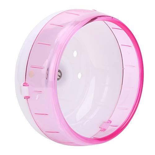 Hamster Wheel, 11.5cm Plastic Silent Spinner Hamster Exercise Running Wheel Toy for Small Pets Syrian Hamster Rat Gerbil(Pink)