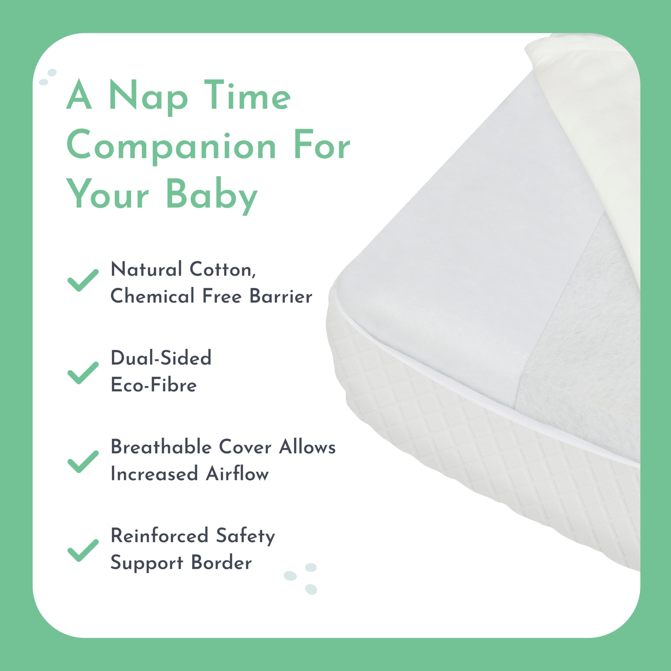 Evolur Comfort Lite Plus Fiber Crib & Toddler Mattress, Greenguard Gold Certified