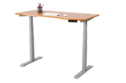 UNICOO Bamboo 55.1 x 27.6 inches Universal Table Top for Standard and Sit to Stand Height Adjustable Home and Office Desk Frames. (Bamboo Table Top-Nature)