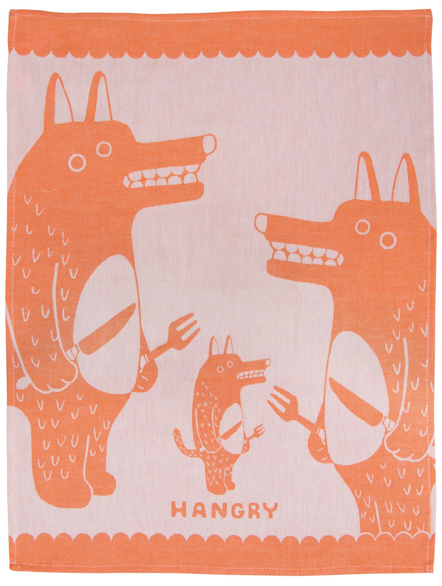 Blue Q Funny Woven Dish Towel, 100% Cotton, Soft, Super-Absorbent (Hangry)