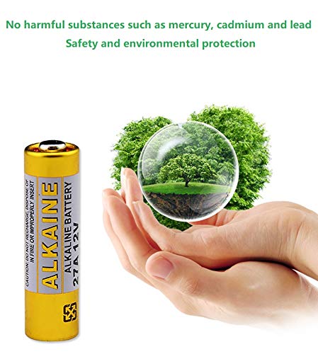 Cotchear 5Pcs 12V 27A Alkaline Battery 27A 12 Volt Batteries 27A 12V 21/23 E23A Alkaline Batteries