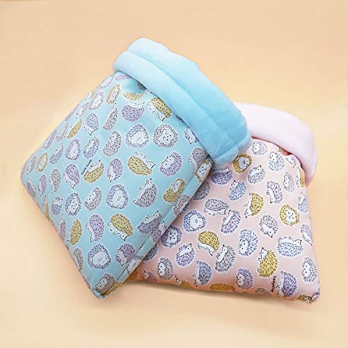 Handmade Sleeping Bag Pouch Hideout Cave for Hedgehog Guinea Pig Hamster Rat Ferret Hamster Squirrel and Other Small Animal Beds (Pink)