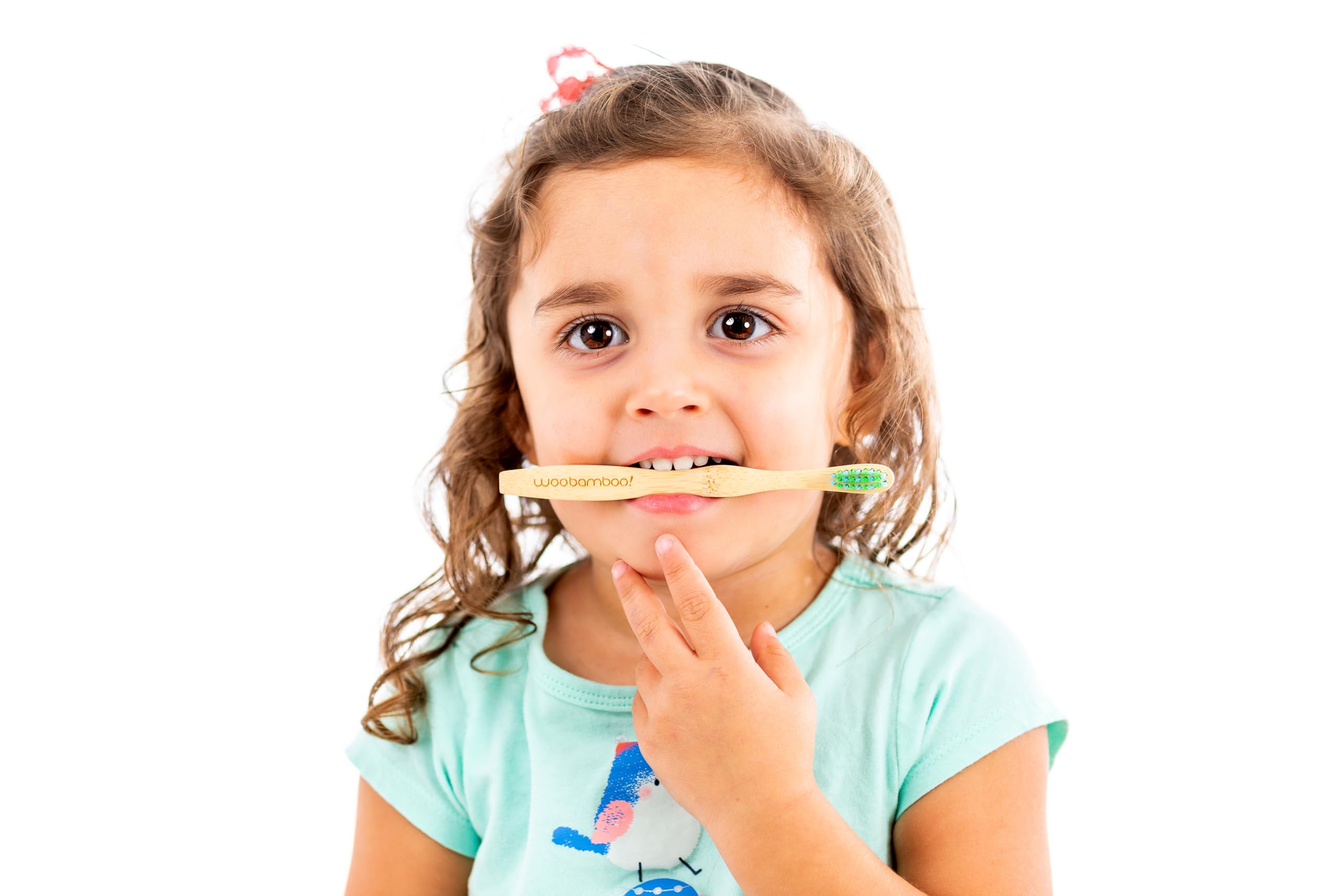 Woobamboo! Kid's Bamboo Toothbrush - Super Soft BPA Free Nylon Bristles - Eco-Friendly, Biodegradable, Compostable, Vegan (Pack of 2)