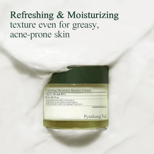Pyunkang Yul [PKY] Calming Moisture Barrier Cream Instantly Soothes Sensitive Skin, Hyaluronic Acid & Ceramide for Hydration, Vegan, Korean Skincare (1.69 Fl. Oz, 50ml)