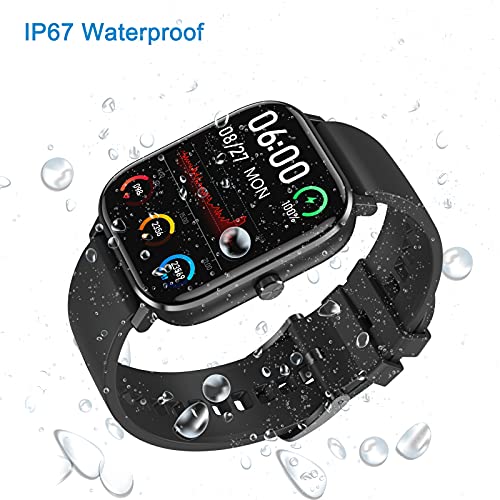 Keyouby Smart Watch,Compatible Android Phones and iPhone,1.75" LCD Screen Smartwatch with Heart Rate and Sleep Monitor,IP67 Waterproof Activity Tracker with Pedometer,Fitness Watche for Men