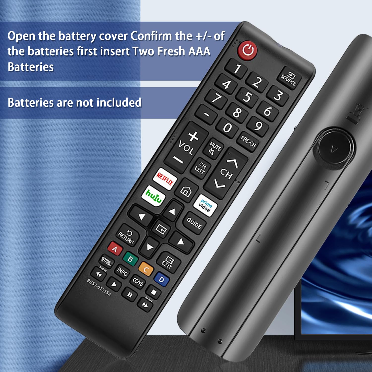 2 Pack New Universal Remote for Samsung TV, Remote Control for Samsung Smart TV, LED, LCD, HDTV, 3D TV,Remote Control for All Samsung TV