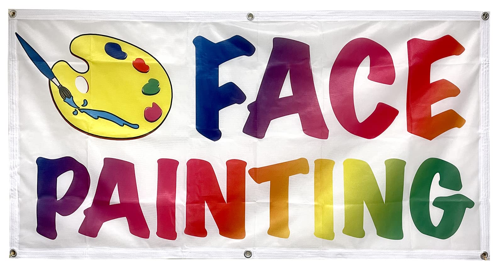 4 Less Co 2x4 Ft FACE PAINTING Banner Fabric Polyester Sign wb