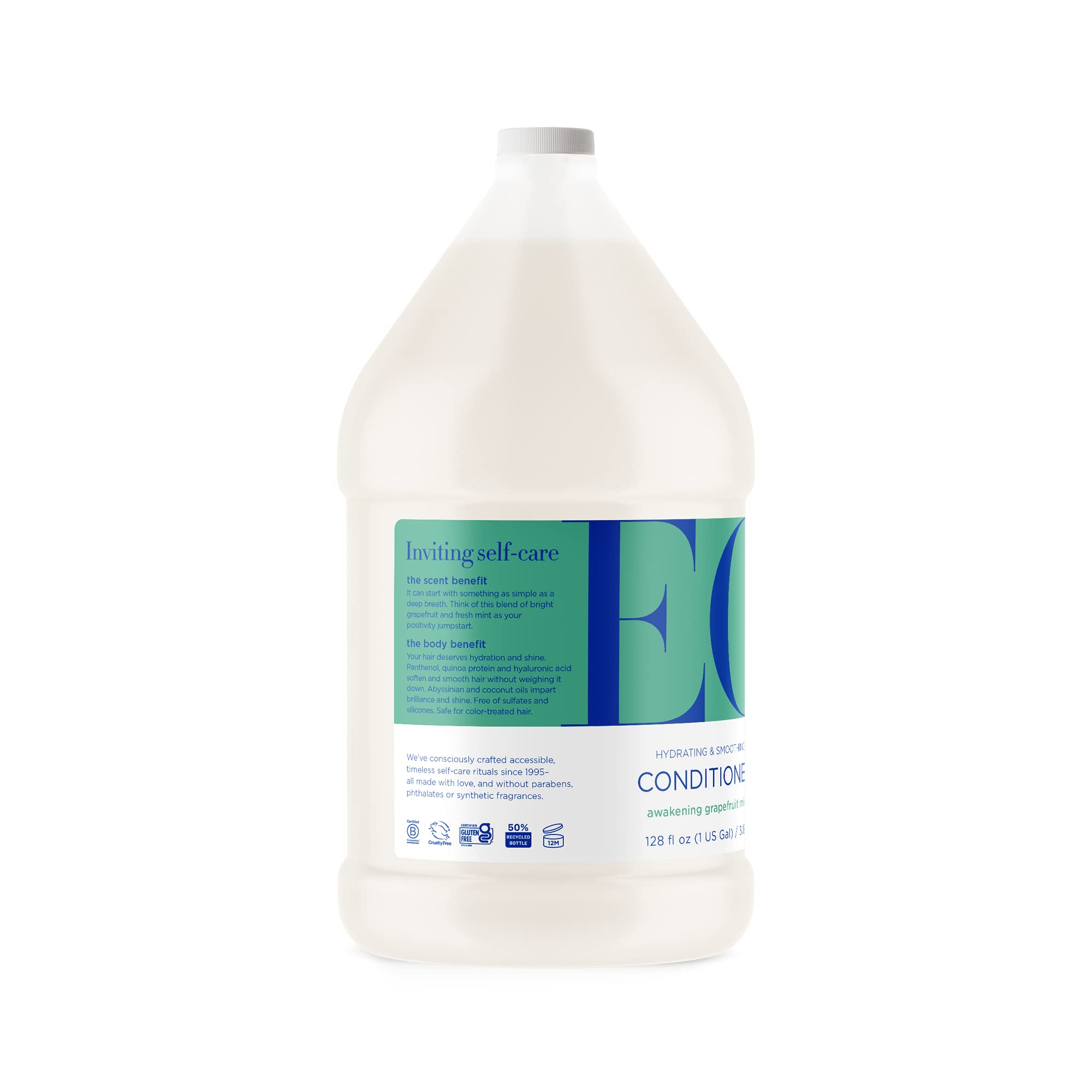 EO Conditioner, 1 Gallon, Grapefruit and Mint, Organic Plant-Based, Botanical Extracts