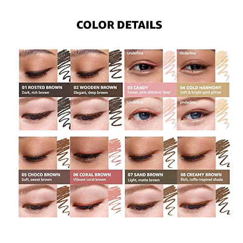 COLORGRAM Artist Formula Cream Liner - 03 Candy | Cream Eyeliner, Ultra-pigmented, Long-Lasting, Smudge-Proof, Easy to Use, Daily Makeup 0.25g