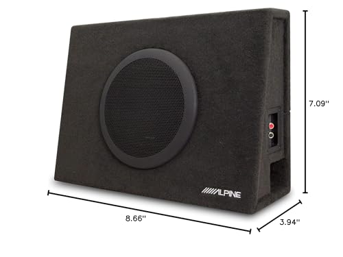 Alpine SWT Loaded Enclosure (SBT-S10V) 1000W Peak (350W RMS) SWT Series Single 10" Ported Subwoofer Enclosure