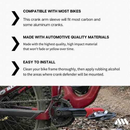 All Mountain Style Crank Defender – Crank Boot Protector Supports High Impact and Scratch Protection - Crankset Cover Sleeve Arm Helps Protect And Style Your Bikes Crank Arm (Black Boots)