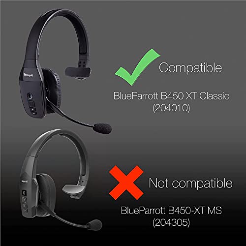 BlueParrot B450-XT Cushion Kit - Includes Foam and Leatherette Replacement Ear Cushions, Four Foam Windscreens (for B450-XT only - 1st Gen Prior to May 2020) VXI-204019-B