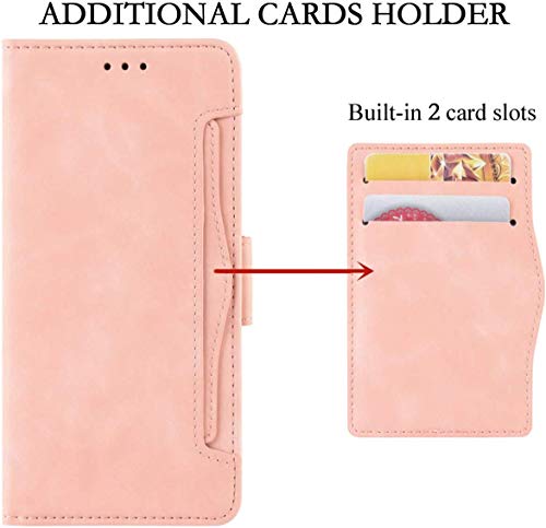 HualuBro Google Pixel 4 Case, Magnetic Full Body Protection Shockproof Flip Leather Wallet Case Cover with Card Slot Holder for Google Pixel 4 Phone Case (Pink)