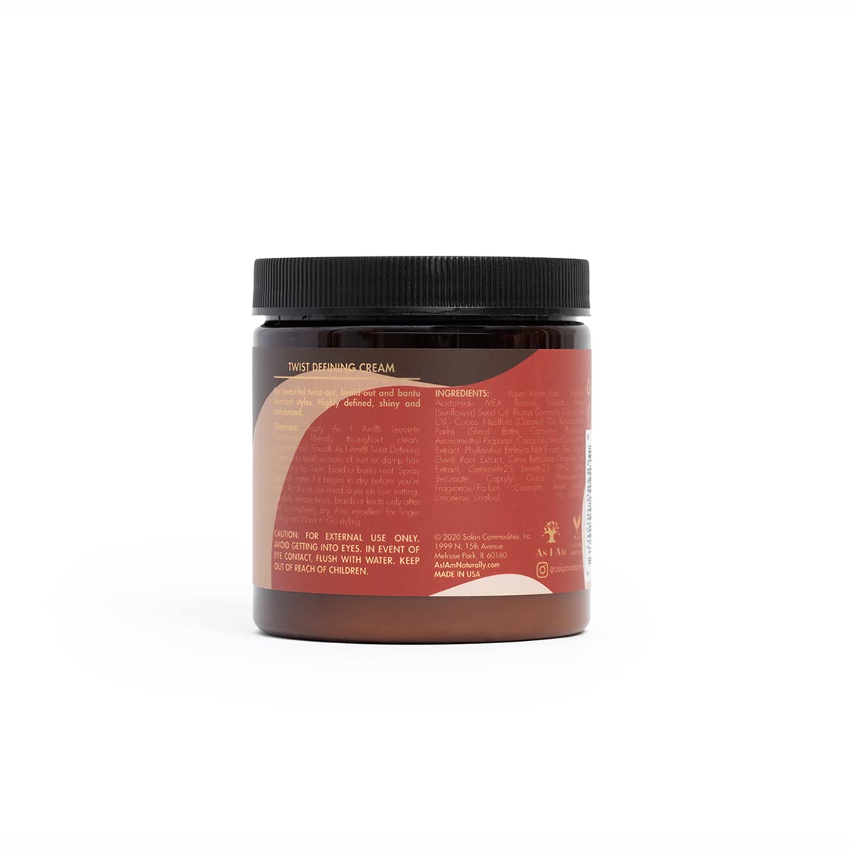 As I Am Twist Defining Cream - 8 Ounce - with Castor oil and Phytosterols