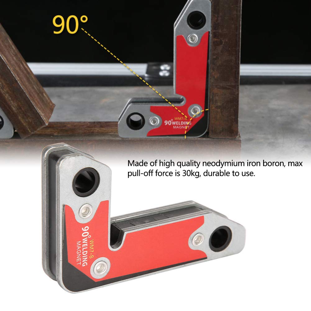 2pcs Magnetic Welding Holder, Strong Magnetic Welding Positioner Welding Magnet Arrows Welder Holder Support 30 60 90 Angles for Soldering, Marking Off, Pipe Installation
