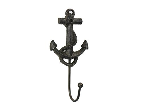 Cast Iron Anchor Hook 7 Inch - Anchor Decoration - Nautical Wall Hook
