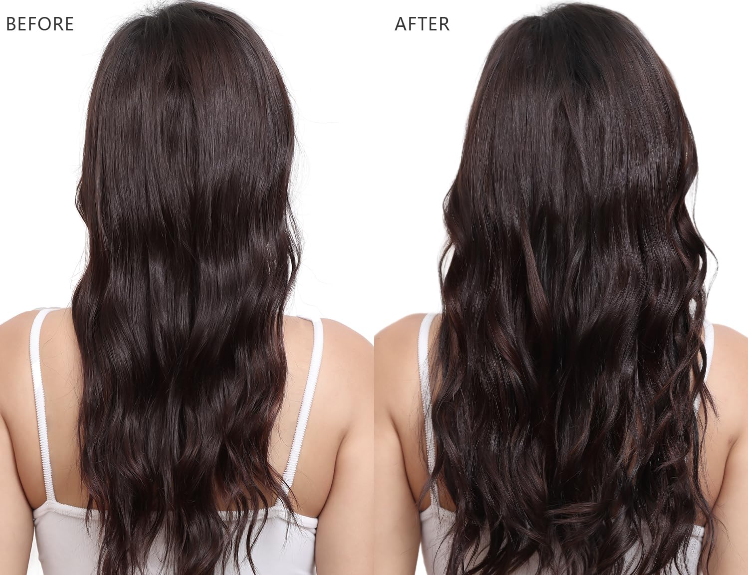 Yamel Remy Clip in Hair Extensions Human Hair 7Pcs 16 Clips Real Human Hair Extensions Clip Dark Brown