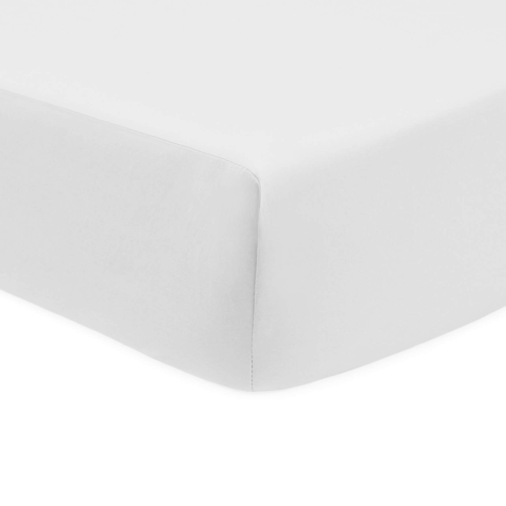 American Baby Company 100% Natural Cotton Percale Fitted Crib Sheet for Standard Crib and Toddler Mattresses, White, Soft Breathable, for Boys and Girls
