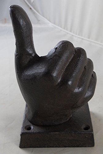 Cast Iron Thumbs Up Themed Wall Mounted Hook