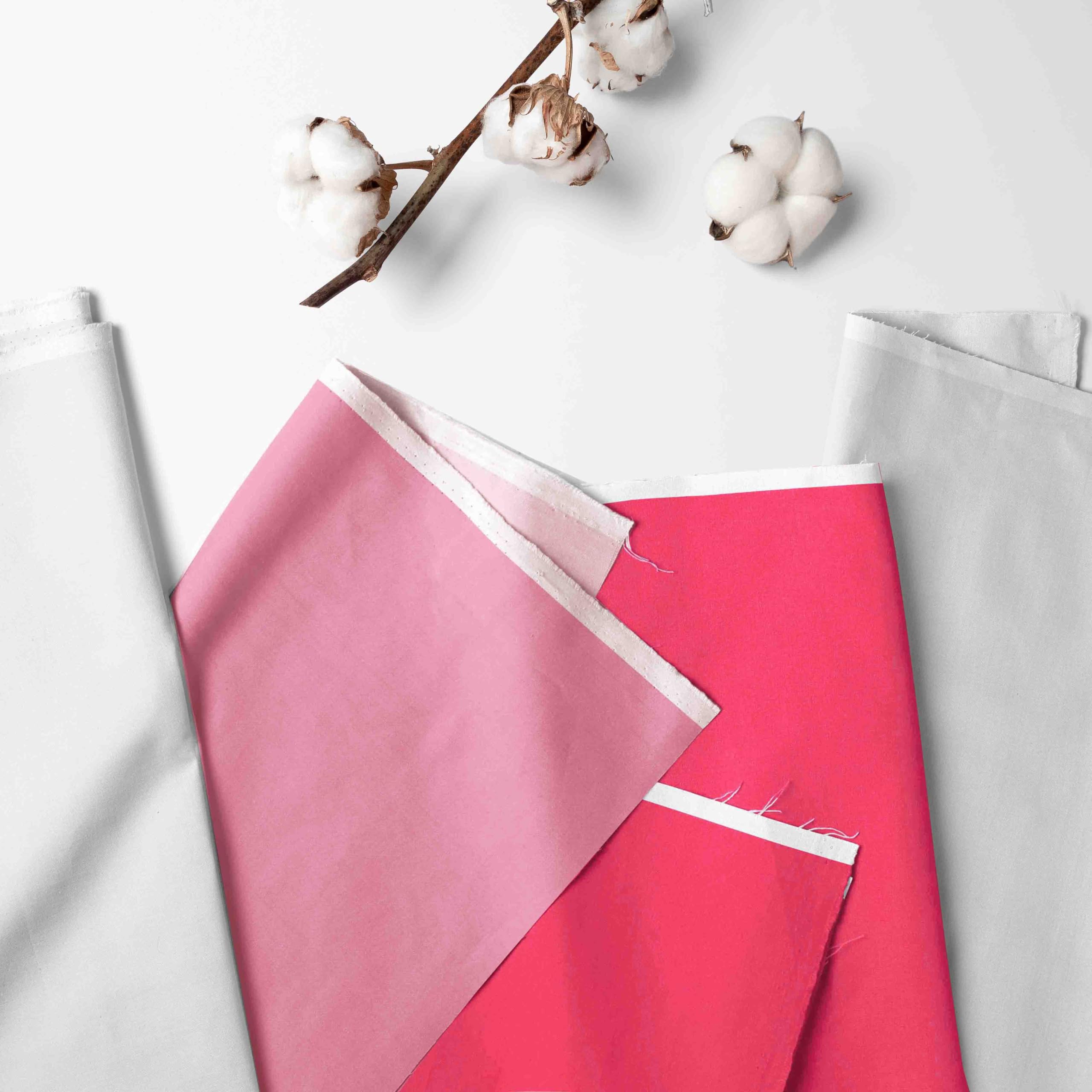 Bacati - Mix N Match Solid 3 Layer Ruffled Crib Skirt (White/Pink/Fuschia)