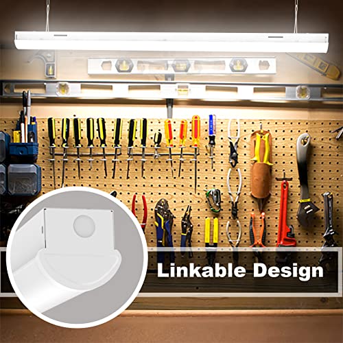 Lightdot Compact 8FT LED Shop Light, Suspend/Flush Mount Comercial Lighting, 110W [Eqv. to 440W HPS/WH] 5000K Daylight Shop Lights Fixtures for Workshop, Energy-Saving up to 4015W/5Y(5hrs/Day) 4Pack