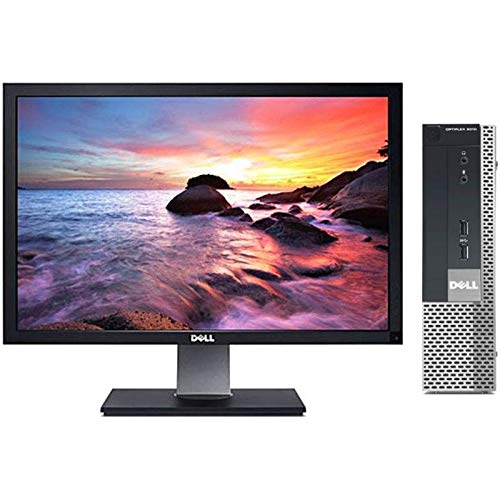 Dell Optiplex Ultra Small USFF Desktop Computer PC (Intel Core i5, 4 GB Ram, 128 GB SSD, WiFi, DVD-RW) 17in Dell Monitor Windows 10 (Renewed)