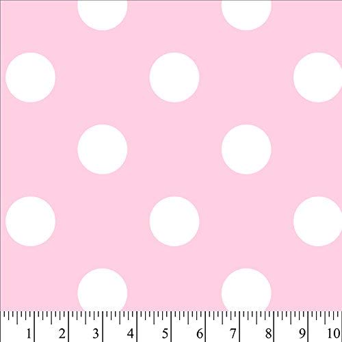 Dots on Pink No-Sew Throw Fleece Fabric Kit (72x60)