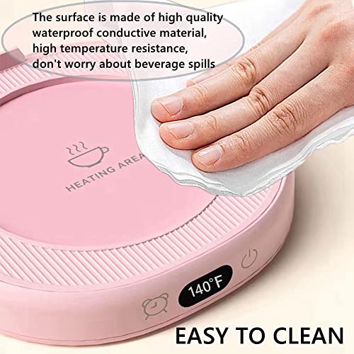 ARISKEY Mug Warmer,Coffee Warmer for Desk Coffee Cup Warmer Heating Plate Auto Shut Off,Smart Candle Warmer with 3 Temp and 4 Timer Settings,Electric Beverage Warmer Plate for Coffee,Tea (Up to 140β)