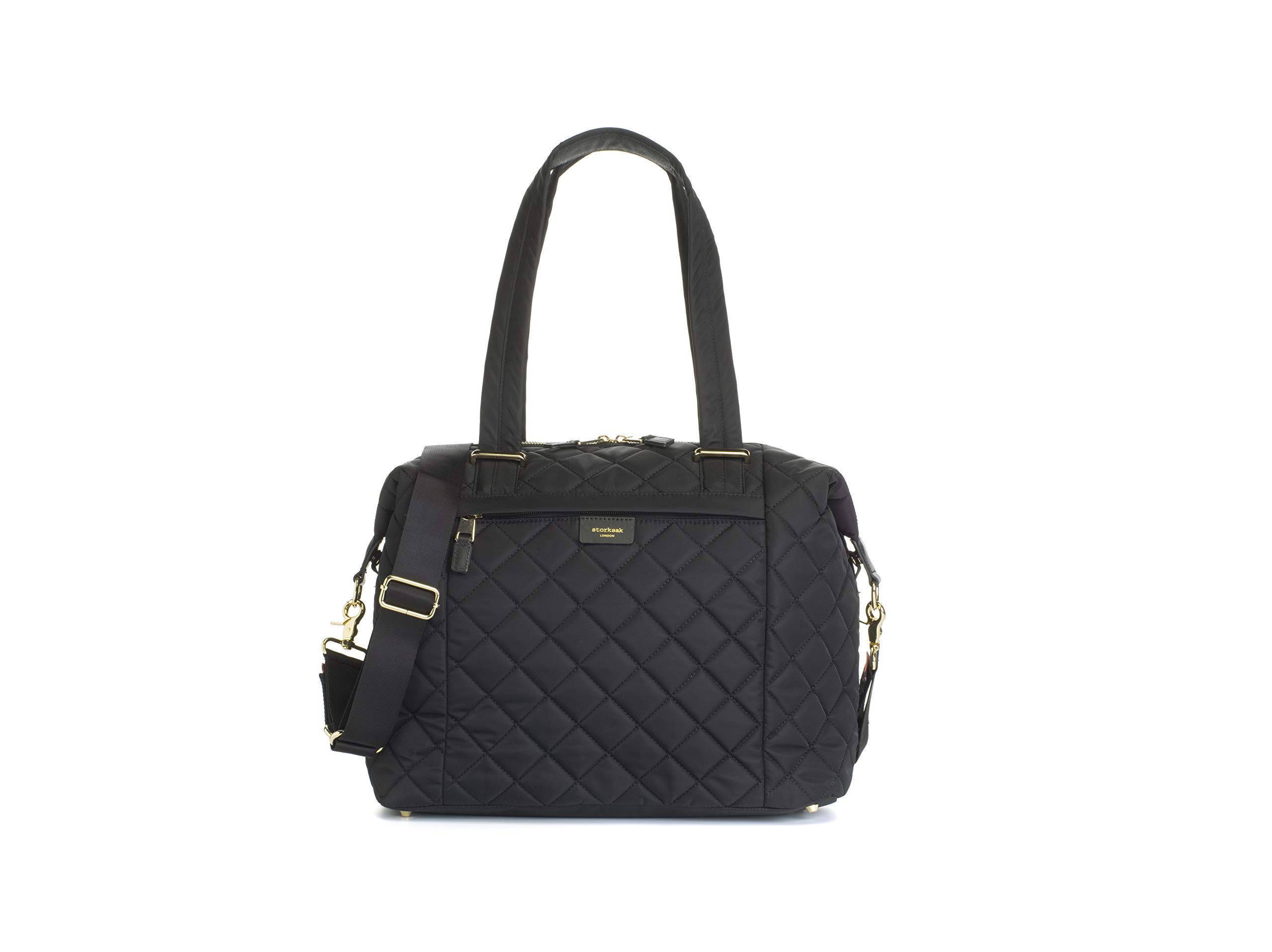 Storksak Stevie Quilt Diaper Changing Bag, Black
