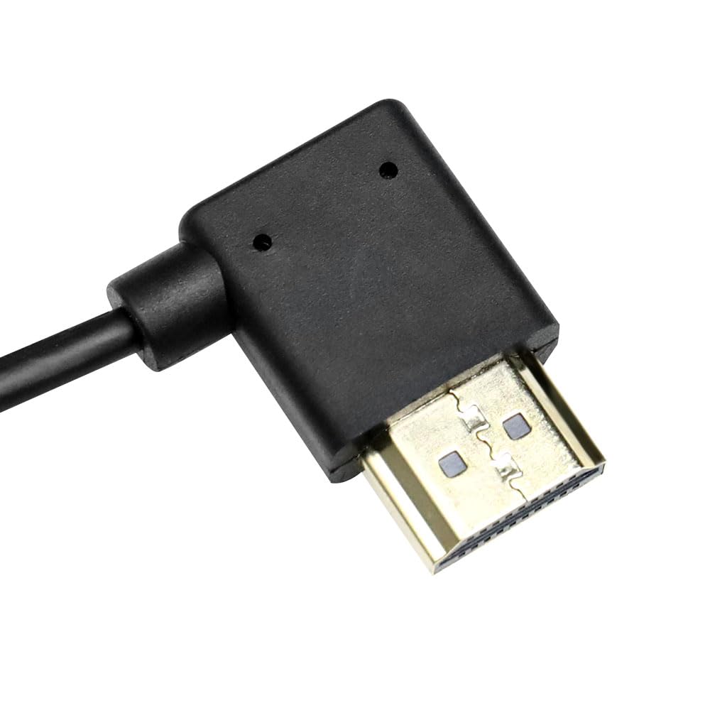 Alvin's Cables Z CAM E2 HDMI 2.0 L Shape Cable for Portkeys BM5 Monitor 90 Degrees up to Right Angle Down 45cm