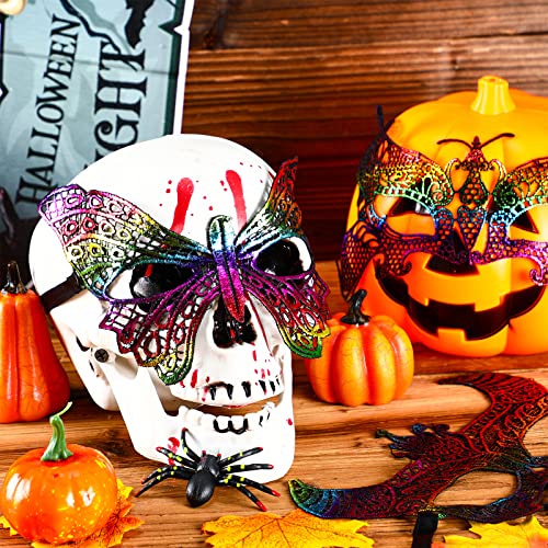 50 Pieces Lace Mask Masquerade Venetian Eyemask Women Flexible Masks for Masquerade Carnival Ball Birthday Halloween Costume (Multi Color)
