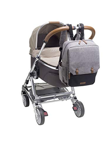Babymel George Unisex Diaper Backpack in Grey and Black
